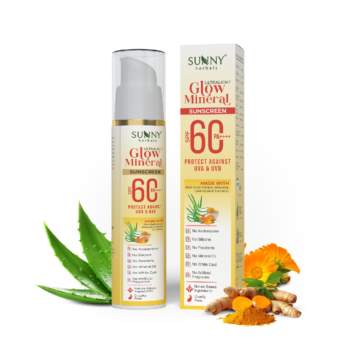 Sunny Herbals Ultralight Glow Mineral Sunscreen SPF 60 – Broad Spectrum ...