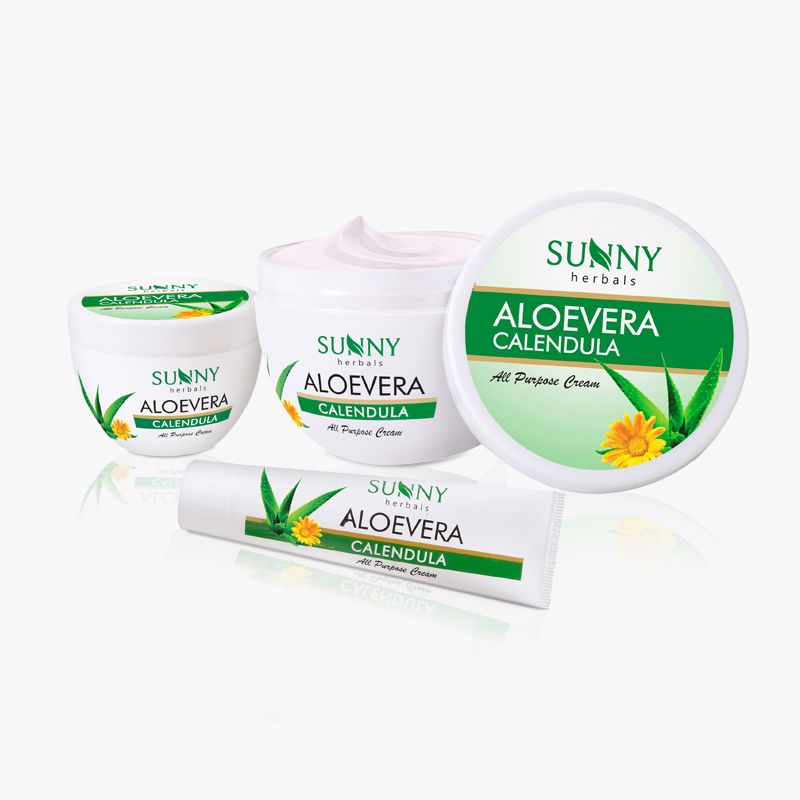 Sunny Herbals Aloevera Calendula All Purpose Cream - Enhances beauty ...